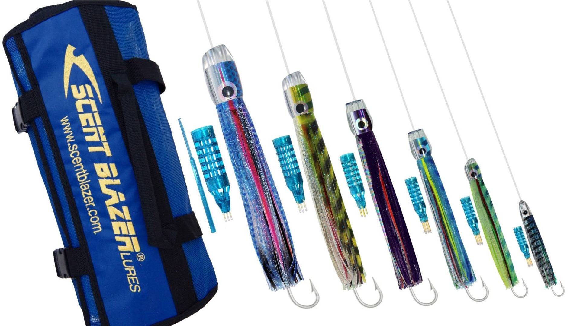 Six Pack Rigged Game Fishing Trolling Lure Pack – Scent Blazer